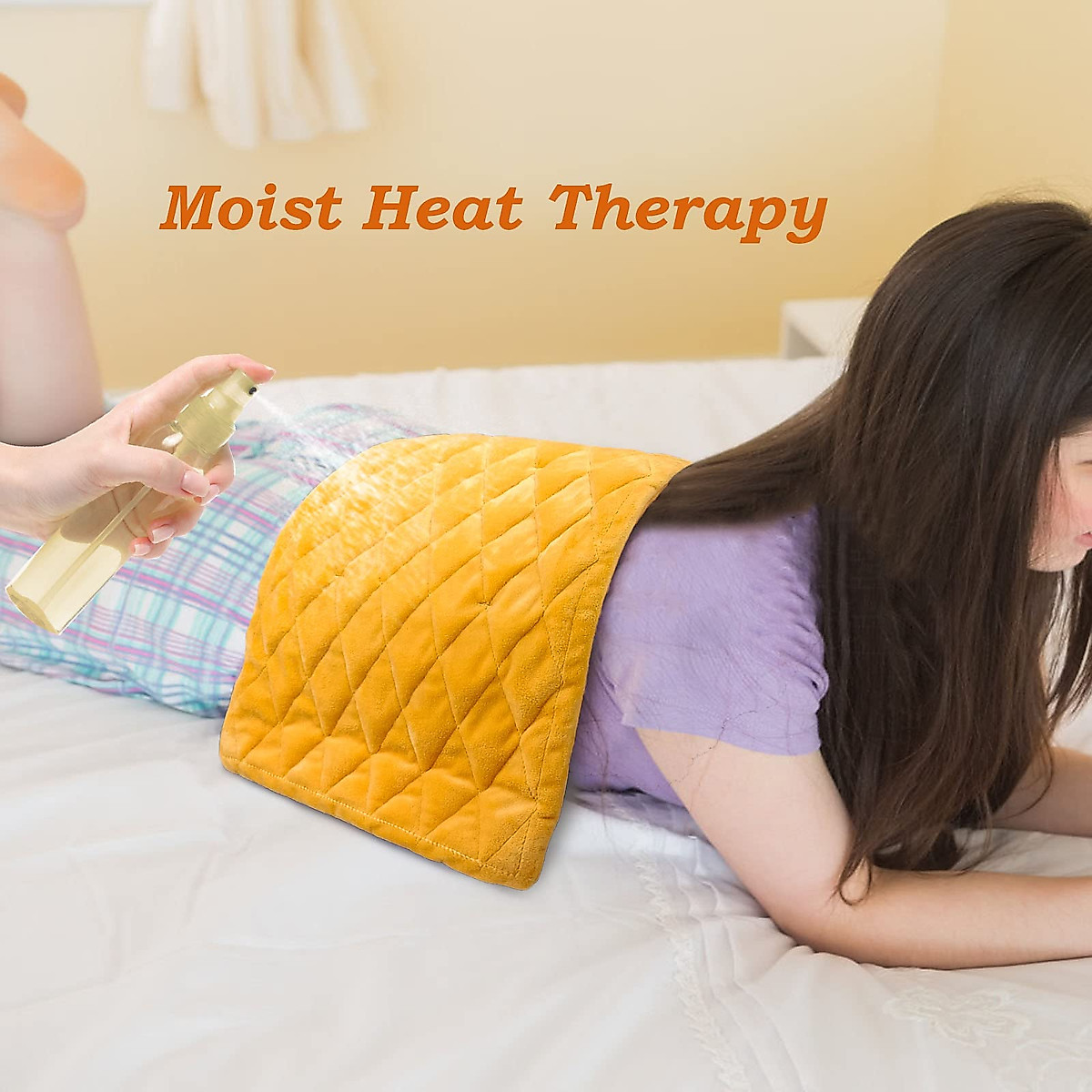 Full Weighted Heating Pad for Pain Relief, Hot Heat Pad for Back and Shoulders Pain Relief, 2.2lb Electric Heating Pad with 8 Timer Settings & 12 Heat Settings | Auto Shut Off, 12 x 24, Washable