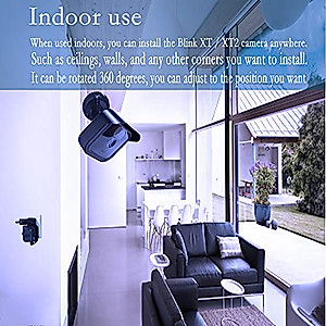 All-New Blink Camera Housing and Wall Mount Bracket,360° Adjustable Bracket and Weather Proof Protective Cover with Blink Sync Module Outlet for Blink Indoor/Outdoor Security System (Black 3 Pack)