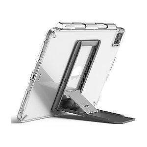 Ringke Outstanding Universal Tablet Stand Spring-Action Kickstand Multi Angle Adhesive Attachment for iPad Tablets, E-Reader, and More - Dark Gray