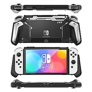 i-Blason Armorbox for Nintendo Switch OLED Case 2021 Dockable Comfortable Grip Protective Anti-Scratch Case Compatible with Nintendo Switch OLED Model and Joy-Con Controller (White)