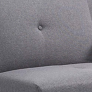 AC Pacific Hobbs Modern Contemporary Button Tufted Living Room Sofa Bed, Grey