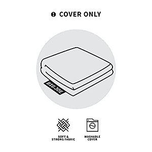 Big Joe Fuf Large Cover Only Machine Washable, Black Plush