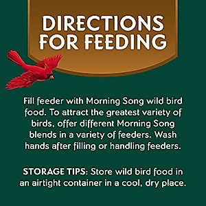 Morning Song Sunflower Hearts & Chips Wild Bird Food, No Mess Sunflower Seeds for Birds, 5.5-Pound Bag