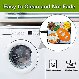 Adpartner Rabbit Foraging Mat Bunny Toys, 20"x20" Rabbit Snuffle Mat Interactive Feeding Game, Washable Bunny Hay Feeder Treat Dispenser Foraging Toys for Rabbits Guinea Pigs Chinchillas Ferrets