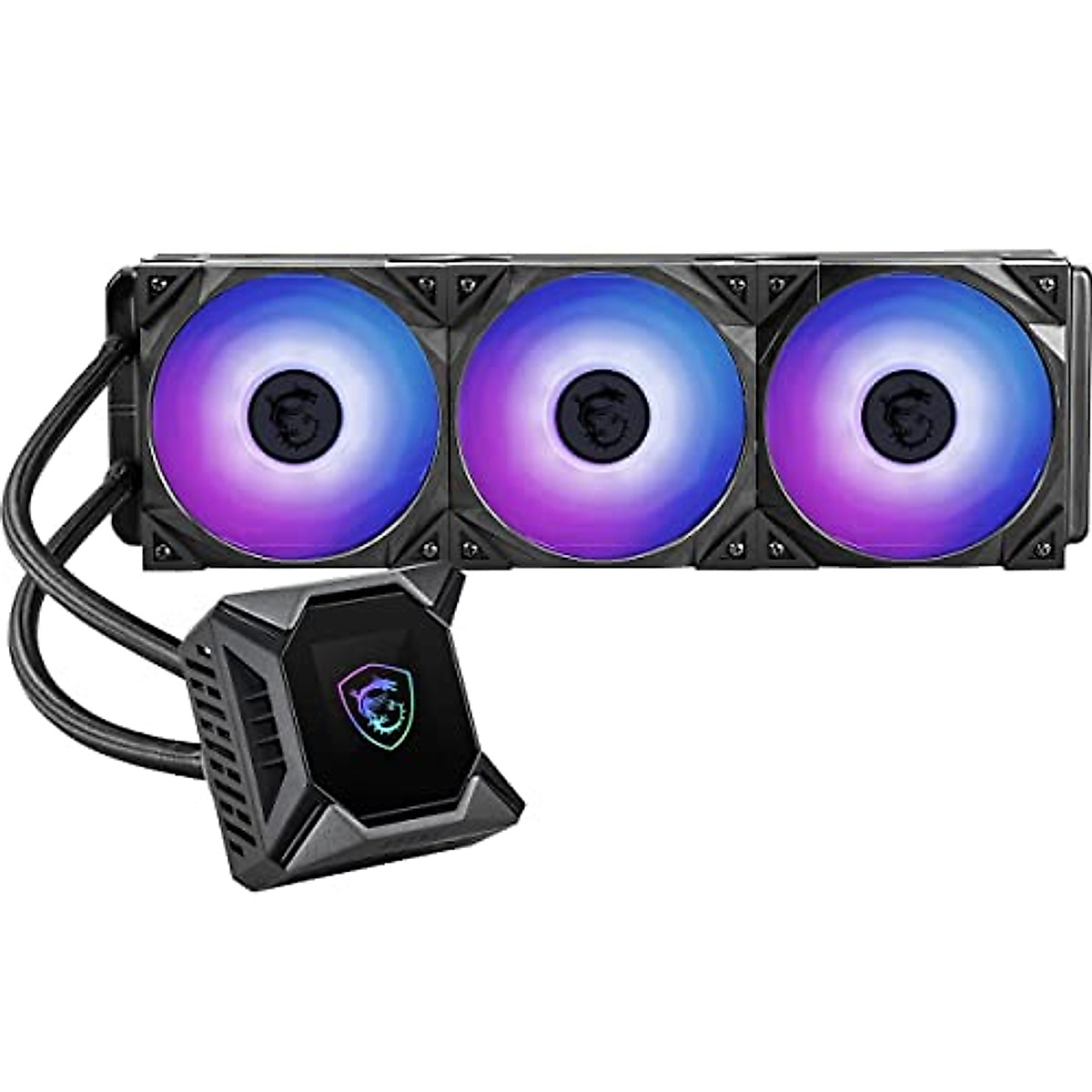 MSI MPG CoreLiquid K360 - AIO CPU Liquid Cooler - 2.4" LCD Screen - 360mm Radiator - Triple 120mm ARGB PWM Fans