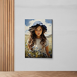 Native Texas, Texas Hill Country Bluebonnet Landscape, Fine Art Print mounted in an white mat board, ready to frame, Canvas Prints, Home Decor