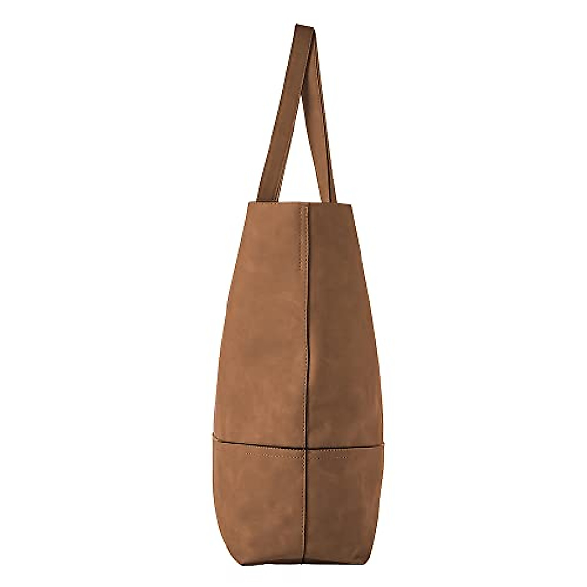 Oversized suede Taylor Tote in Camel