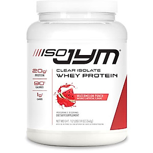 JYM Supplement Science Iso JYM Watermelon, 90 Calories, 100% Whey Protein Isolate, Zero Fat, Zero Sugars, Mixes Clear, for Women & Men, 20 Servings