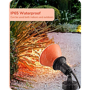 EDISHINE Christmas PAR38 Orange LED Flood Light Bulbs Outdoor, Dimmable Orange LED Light Bulb, 18W(120W Equivalent), Orange Flood Lights Bulb for Christmas Decorations, E26 Base, ETL Listed, 4 Pack