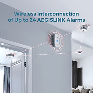 AEGISLINK Fire Alarm Smoke Detector with Photoelectric Sensor, 10-Year Battery Smoke Alarm, S220