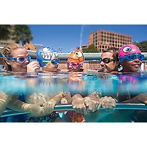 Zoggs Boy's Silicone Character Shark Swimming Cap - Blue