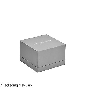 Michael Kors Stainless Steel and Pavé Crystal MK Logo Dangle Earrings for Women, Color: Silver (Model: MKJ4795040)