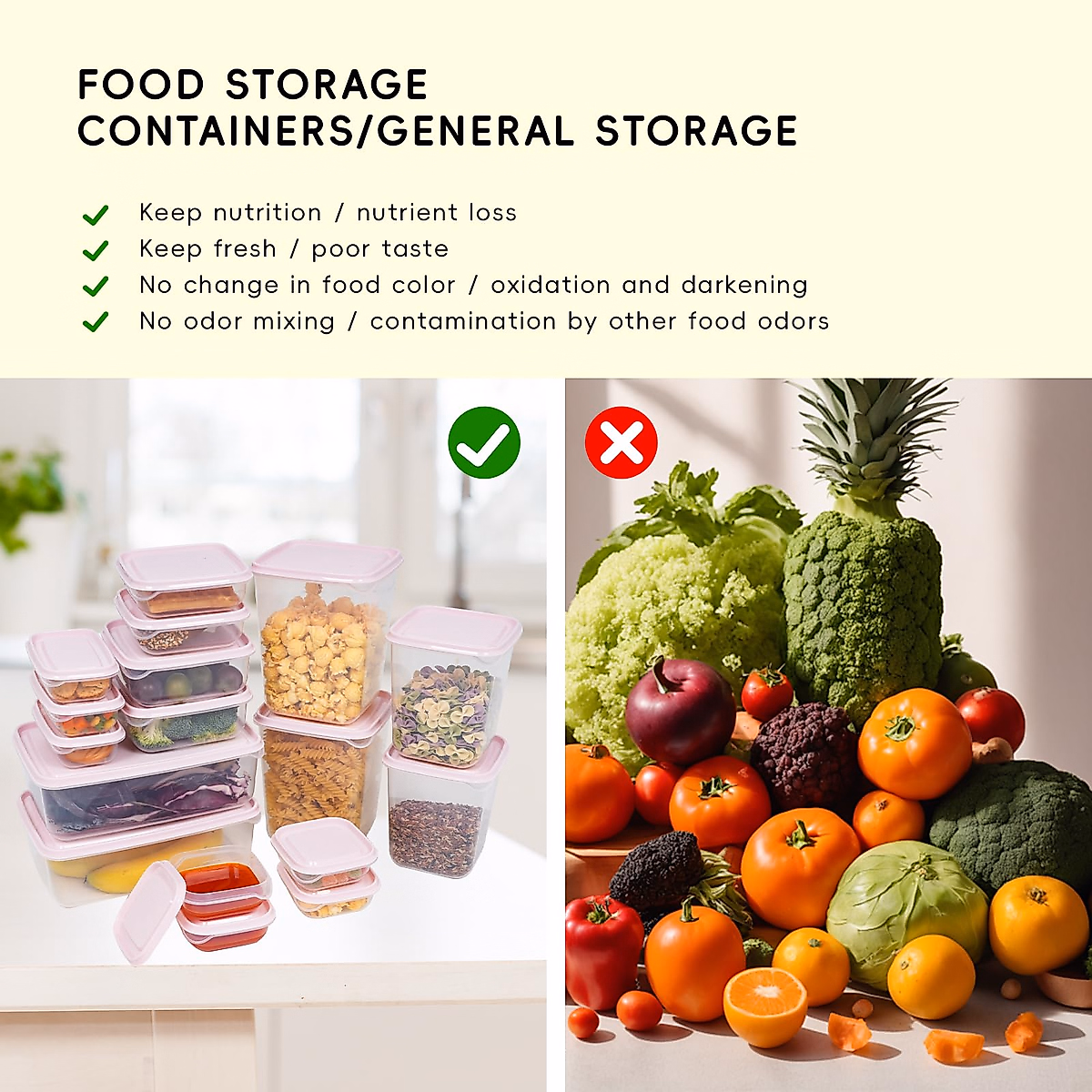 ECO-TOGO Plastic Food Storage Containers with Lids (17-Pack)