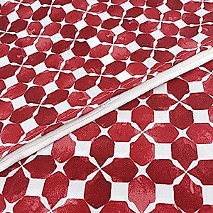 Pcinfuns Outdoor/Indoor Decorative Lumbar Pillows with Insert,Grid Red Throw Pillow Covers 20x12 Inch Cushions for Patio Furniture,Set of 2