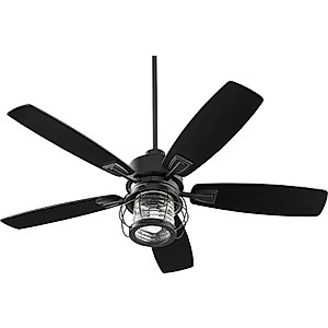 Quorum 3525-69 Nautical 52``Ceiling Fan from Galveston Collection in Black Finish,