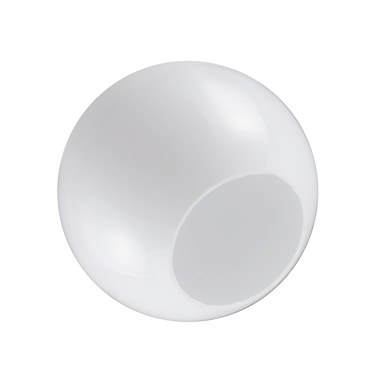 Aspen Creative 28002-31, 7-3/4" White Acrylic Replacement Lamp Post Globe with 3-3/4" Neckless Opening