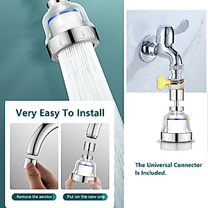 Faucet Extension Replacement Part for Kitchen, Bathroom, Anti-Splash, Water Saving (Faucet with Filter) Swivel Tap Water Purifier Filtration