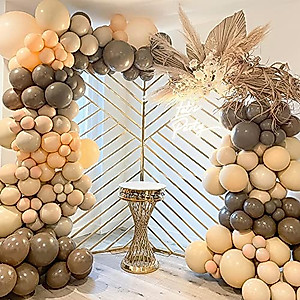 Brown Balloons Garland Kit Arch Nude Neutral Coffee Birthday Party Decorations