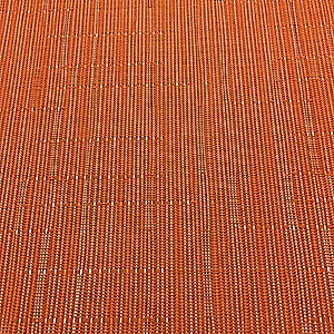 WAZAIGUR Placemats Set of 6 for Dining Table Heat-Resistant Washable Place Mats Woven Vinyl Kitchen Table Mats Easy to Clean,Orange