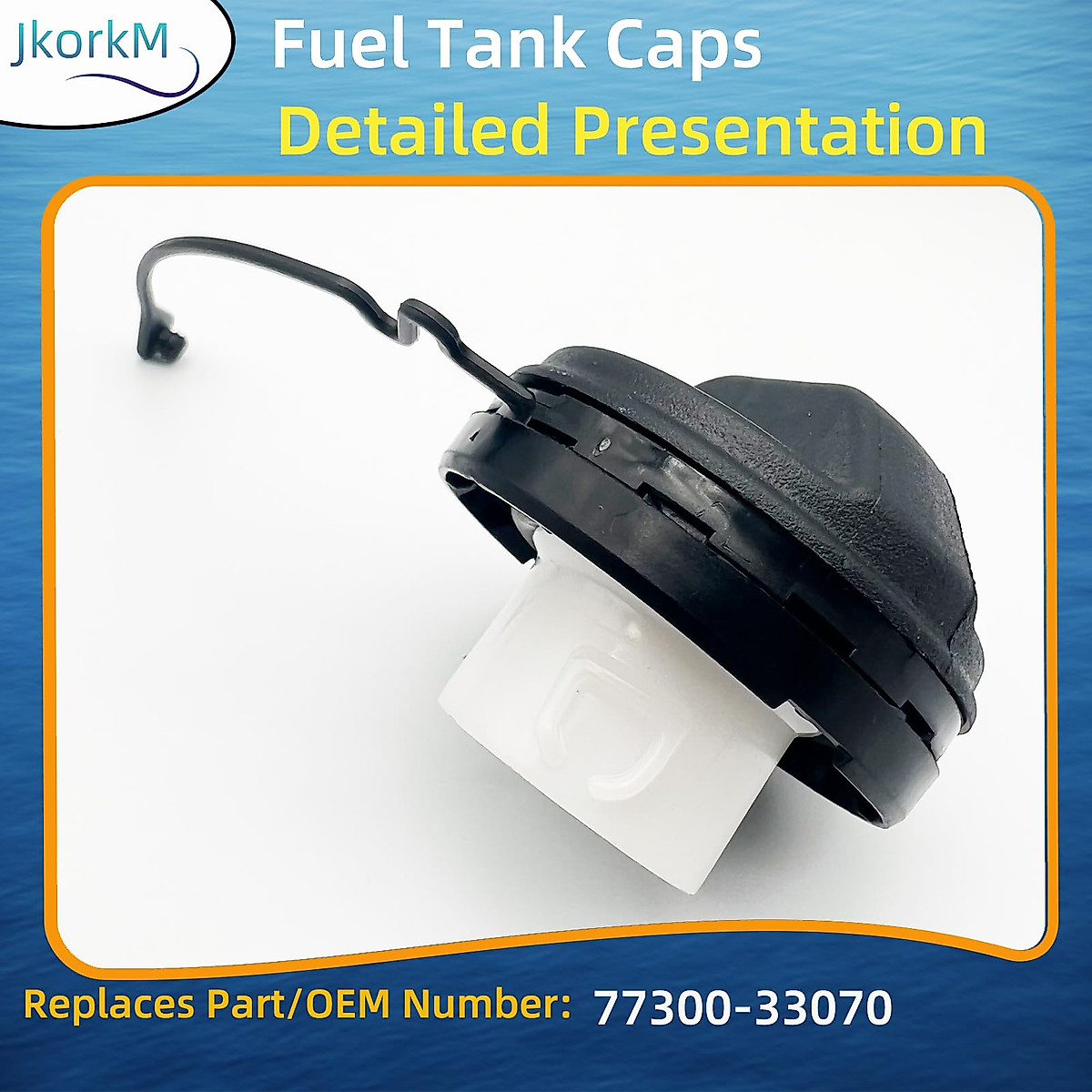 JkorkM 77300-33070 Gas Cap, Fuel Cap Compatible For Toyota 4Runner Camry Tacoma Tundra Avalon Corolla Highlander Matrix Sequoia Sienna Solara Lexus ES300 ES330 GS300 GS430 GX470 RX330 OEM 7730033070