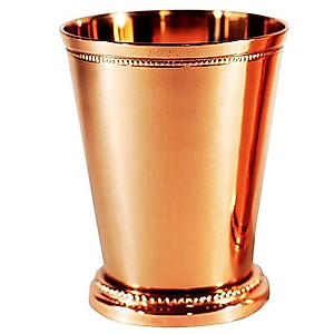 PARIJAT HANDICRAFT Copper tumbler - 100% pure copper tumbler for moscow mules beautifully handcrafted Capacity 12 Ounce handmade embossed mint julep cup.