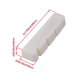 BQLZR Bass Bone Bridge Saddle and Nut For 4 String Bass Guitar Pack of 3