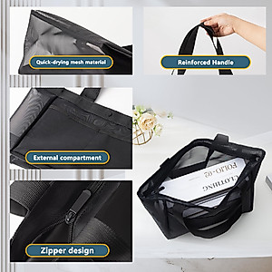 Shower Caddy 4 Pack and Mesh Shower Caddy Portable,Rustproof Bathroom Organizer with Soap Dish,Toothbrush Holder&Hooks,with Zipper, Quick Dry Outdoor Shower Bag for Camping, Beaches and Dormitories