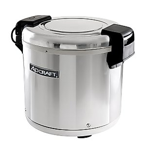 Adcraft RW-E50 50 Cup Rice Warmer with Removable Inner Pot, Stainless Steel, 100-Watts, 120v