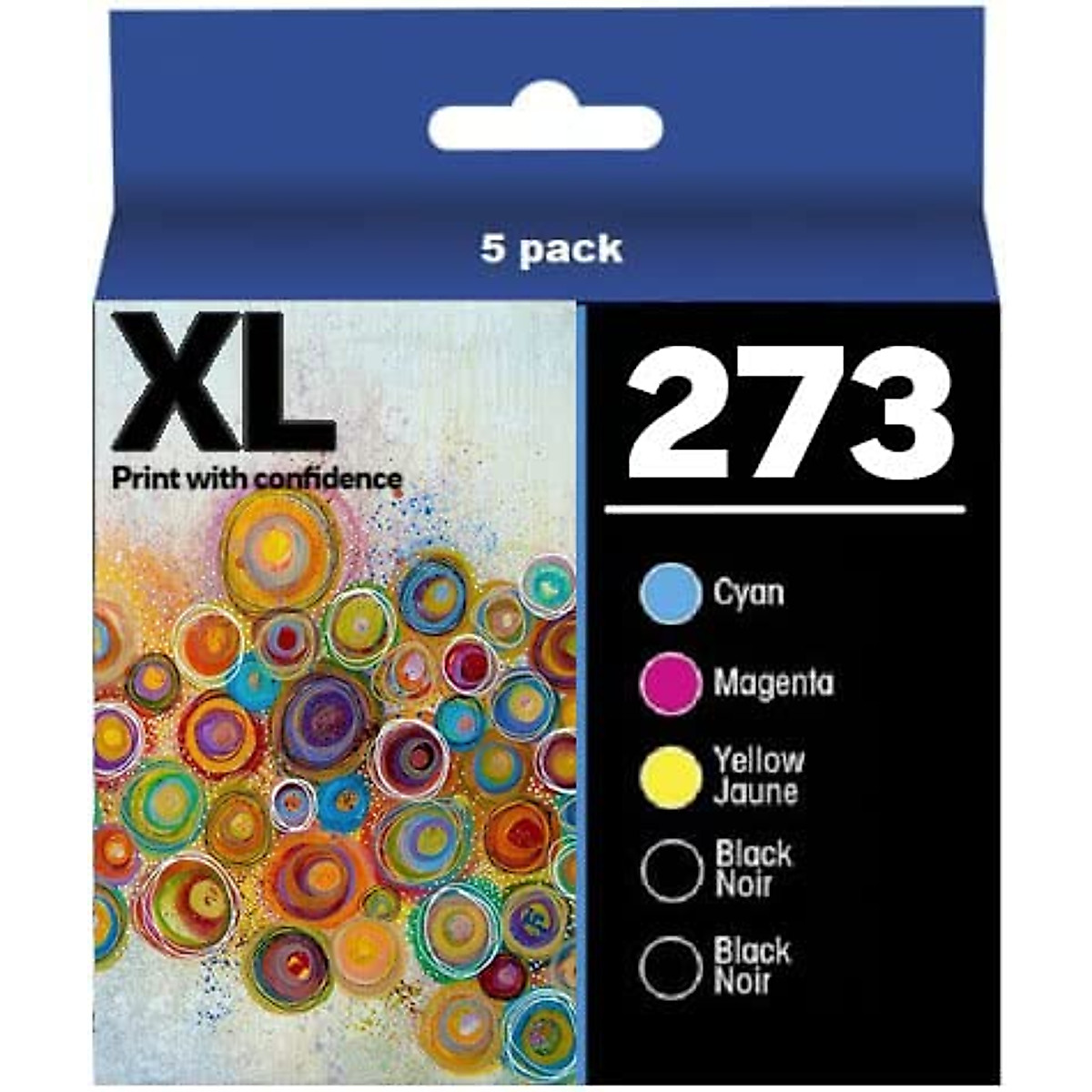INKjetsclub Remanufactured Ink Cartridge Replacement for 5 Pack - Epson 273XL High Yield Ink Cartridge Value Pack. Includes Photo Black, Black, Cyan, Magenta and Yellow Compatible Ink Cartridges.