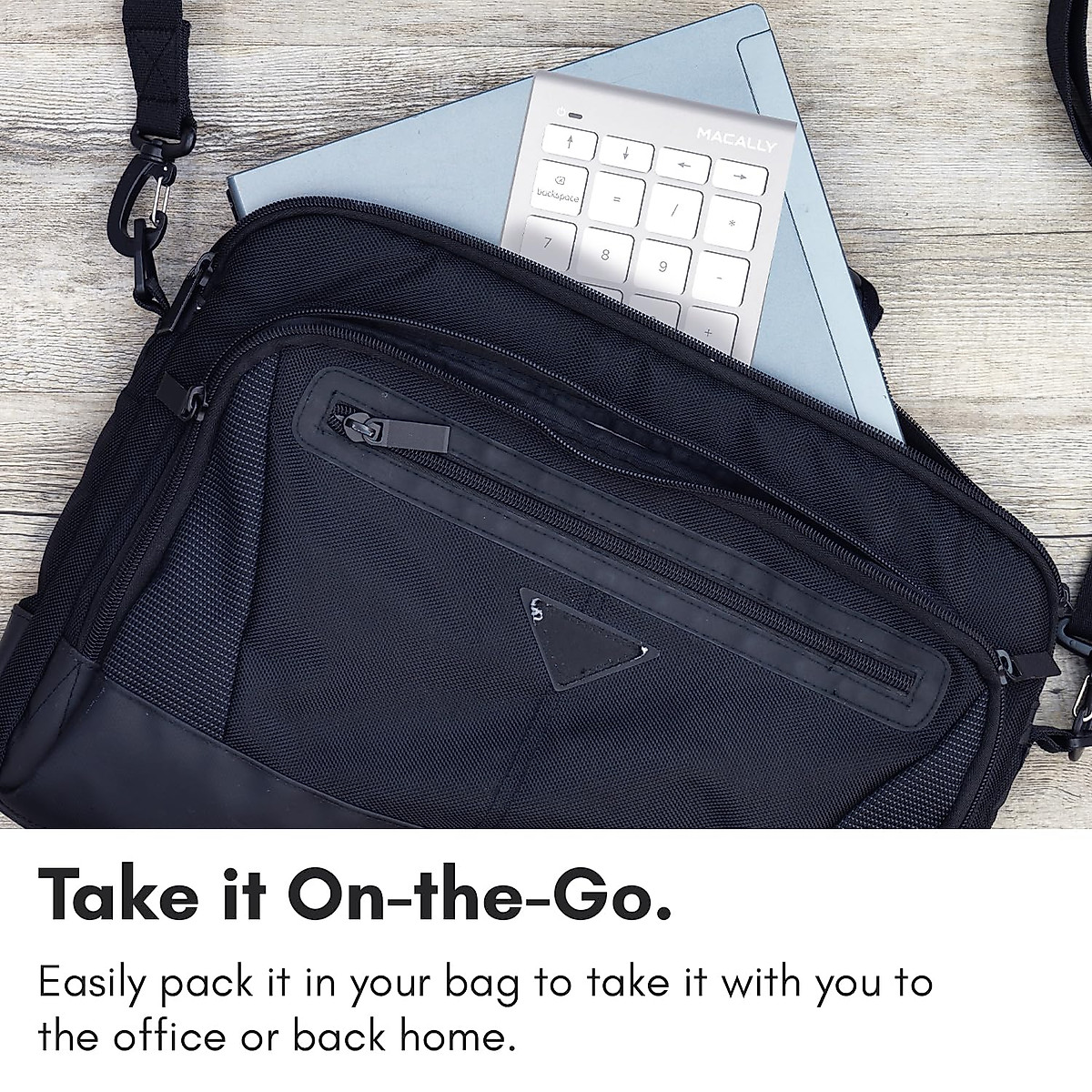 Macally Wired USB C Number Pad Keyboard - Type C Numeric Keypad for Laptop, Apple Mac iMac MacBook Pro/Air, iPad, Windows PC, or Desktop Computer - 10 Key USB Keypad Numpad with 5 Foot Cable