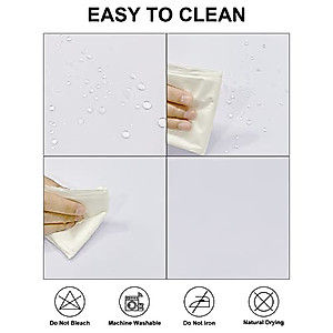 Fokitut 2 Pack Waterproof Rectangle Tablecloth, 90x132 Inch,Stain Resistant and Wrinkle Polyester Table Cloth, Fabric Table Cover for Kitchen Dining, Wedding, Party, Holiday Dinner-White