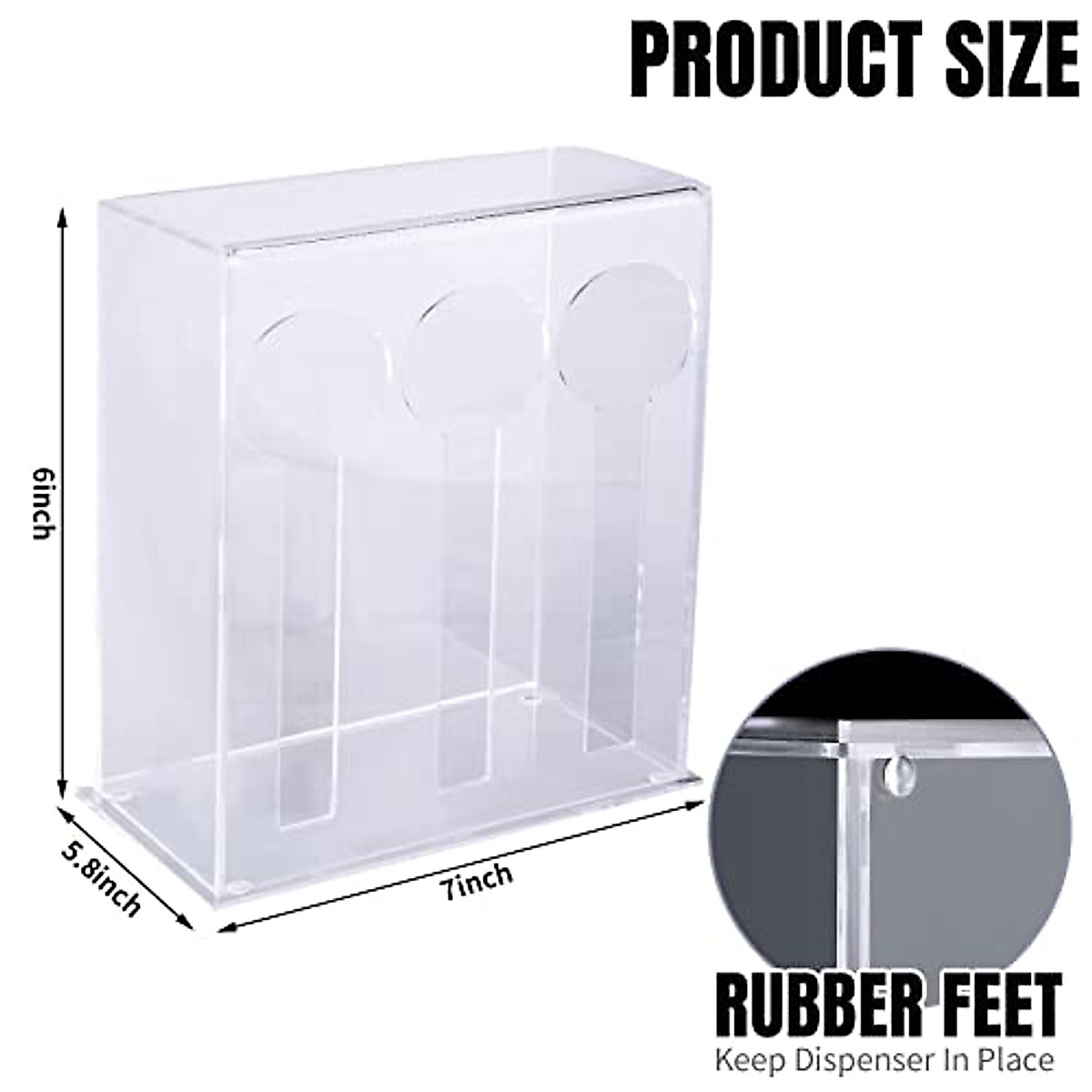 Acrylic Utensil Dispenser Clear Cutlery Organizer 3 Compartment Utensil Holder for Party Knife Spoon and Fork Holder Plastic Silverware Holder for Kitchen Countertop Flatware Restaurant Storage Caddy