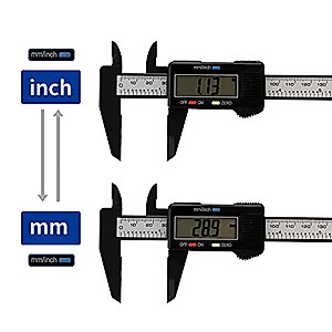 MEASUREMAN Electronic Digital Caliper Plastic Vernier Caliper with Large LCD Screen, Auto-Off Feature, Inch and Millimetre Conversion, 0-6 Inch/0-150 mm