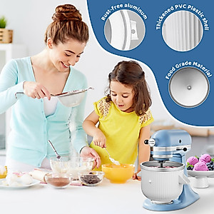 Ice Cream Maker Attachment for KitchenAid Stand Mixer, 2 Quart Frozen Yogurt Ice Cream & Sorbet Gelato Maker Bowl Fits for 4.5 Qt and Larger Stand Mixers, Not for Artisan Mini 3.5Qt Mixer