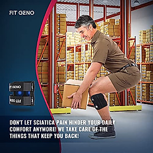 Fit Geno 2023 Upgraded Sciatica Pain Relief Brace, ReActive+ Sciatica Pain Relief Devices w/Dual Pressure Pads for Maximum Pain Relief for Sciatica, Better Sciatica Brace Than What You've Seen On TV