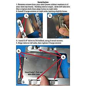 DRIVESLED SMR Mac Pro Tower SSD Drive Sled 2.5 Adapter by Wegener Media