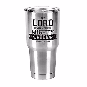 Elanze Designs Mighty Warrior 30 Oz Stainless Steel Travel Mug with Lid