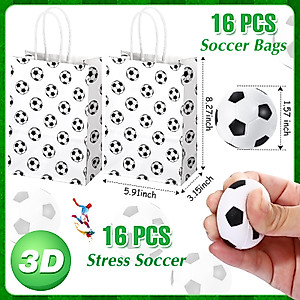 Aoriher 162 Pcs Soccer Party Favors, Soccer Party Gift Goodie Bag Fillers Foam Soccer Balls Tattoo Stickers Keychains Sticker Charm Bracelets Sport Wristband Pull Back Cars for Boy Girl Party Supplies