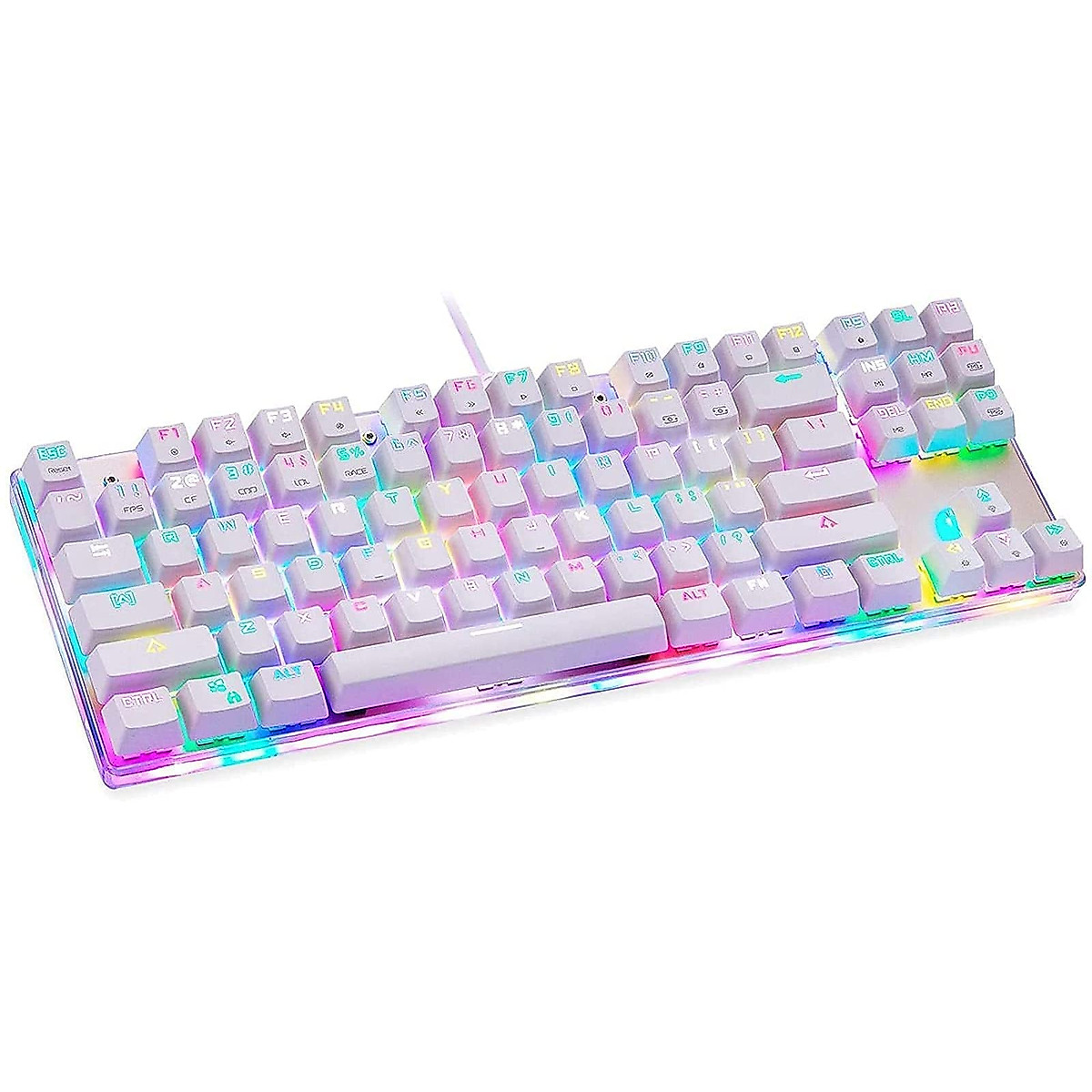 XYLXJ Mechanical Gaming Keyboard RGB LED Rainbow Backlit Wired Keyboard