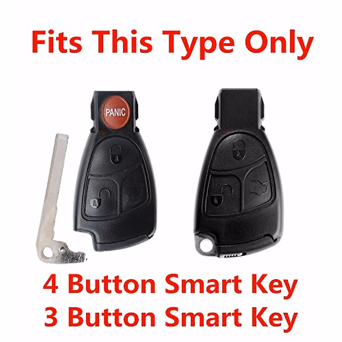 Rpkey Silicone Keyless Entry Remote Control Key Fob Cover Case protector Replacement Fit For Mercedes-Benz Class A C E S ML CLK SLK C200 E320 350 CLS IYZ3312
