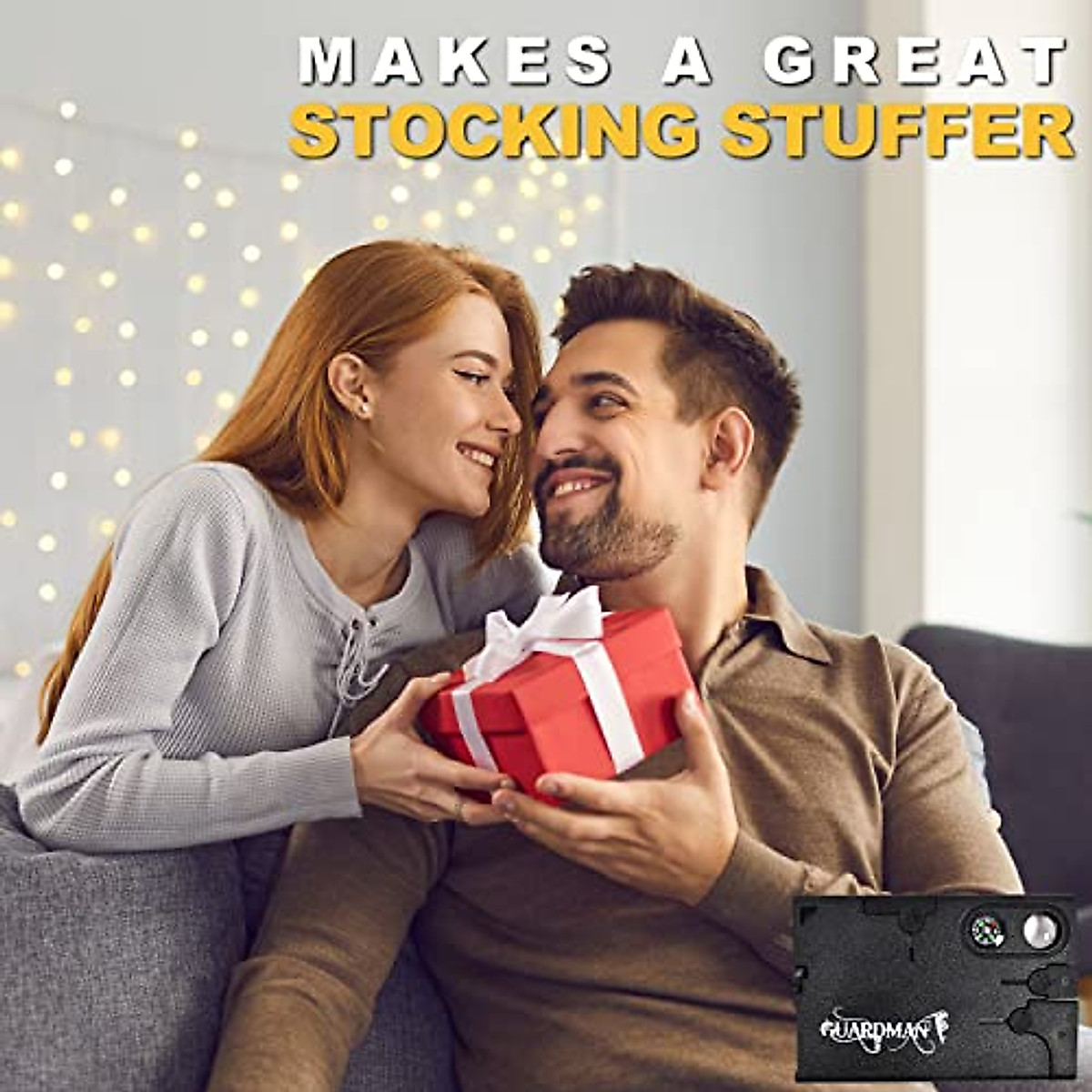 Credit Card Multitool Upgraded 18 in 1 Survival Multipurpose Wallet Tool Card Knife Fire Starter, Whistle, Compass Dad Gift for Men Fathers Day and Christmas Gift