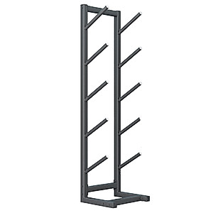 Yoga Mat Holder Floor Storage Yoga Mat Rack Organizer, Double Sided 5-Tier Workout Equipment Storage Holder with Accessories, Mobility Display Shelf, Holds 5-10 (Size : Capacity 5)