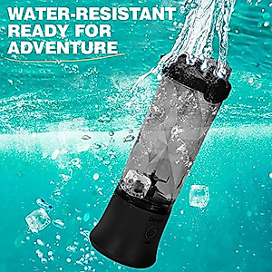 Portable Blender,270 Watt for Shakes and Smoothies Waterproof Blender USB Rechargeable with 20 oz BPA Free Blender Cups with Travel Lid. (Black)