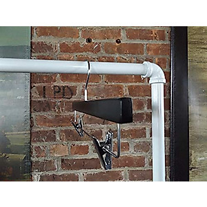 NAHANCO 2214RCCH 14” Wooden Skirt Slack Hangers with Chrome Hardware Black (Pack of 100)