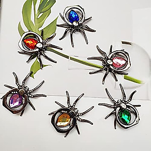 Bzybel Rock-roll Punk Spider Pattern Cell Phone Ring Holder Electronics Ring Holder Stand Finger Ring Kickstand Compatible Various Mobile Phones or Phone case Electronic Accessories (Green)