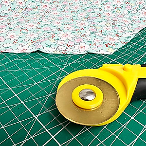 Titanium Coated 45mm Rotary Cutter Blades 50 Pack Replacement Rotary Blades for Fabric Paper Arts Crafts Quilting Scrapbooking Sewing, Sharp and Durable Wholesale