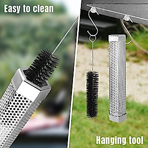 Lineba Smoke Tube，12" Pellet Somker Tube Stainless Steel Smoke Tube for Pellets Smoker, Perfect for Pellet Grill Smoker Hot or Cold Smoking - 5 Hours of Billowing Smoke(Smoke Tube)