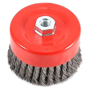 Forney 72756 6-Inch by 5/8-11 Knotted Cup Brush .020 Carbon Steel