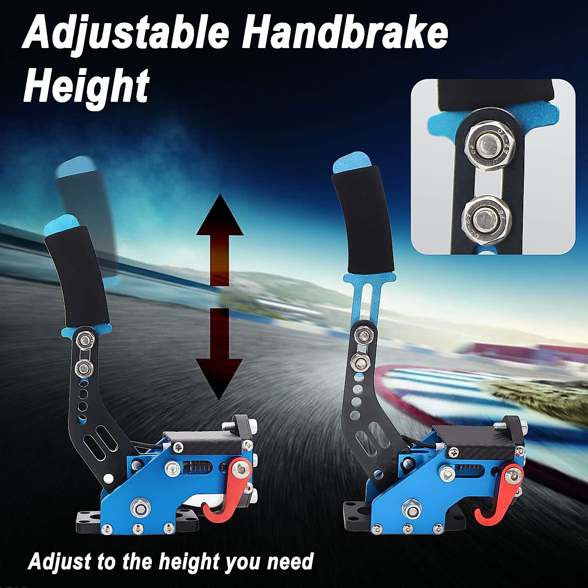 Nejoney USB Handbrake, PC Windows Gaming Peripherals for SIM Racing Games G25/G27/G29/T150/T300/T500 with Clamp (BLUE)