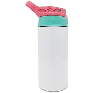 25Pack 12oz Kid sublimation Tumbler Blank Strainght Insulated Cute Sippy Cup Stainless Steel Water Bottle